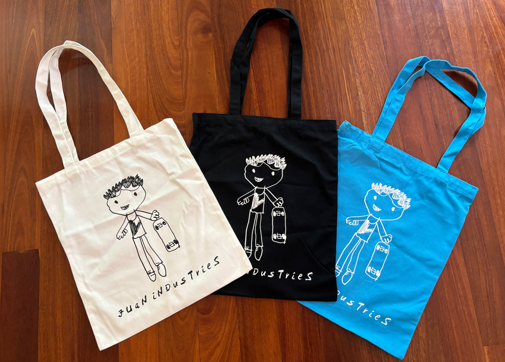 TOTE BAG | JUAN SKATER-KID TOTE BAG BLACK – Bombora Beach Club
